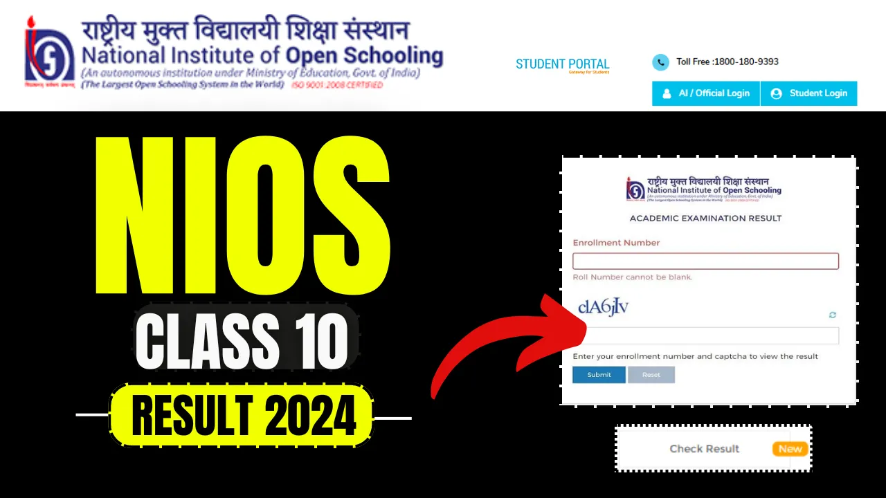Nios 10th Result 2024 Result Out Direct Download Link Results Nios